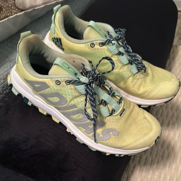adidas | Shoes | Adidas Yellow Athletic Shoes With Breathable Meshtrail ...